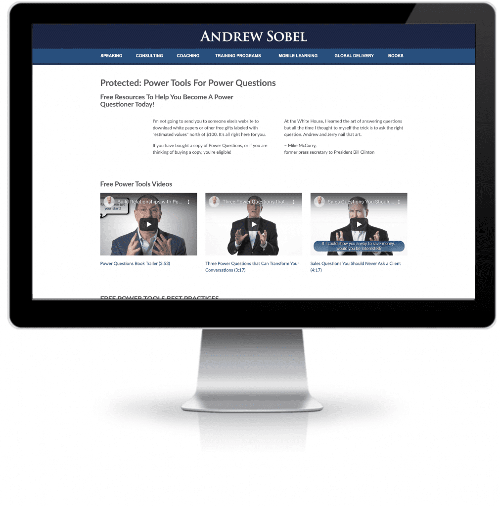 Andrew Sobel Author Speaker Coach The Worlds Leading Authority On Building Clients For Life 
